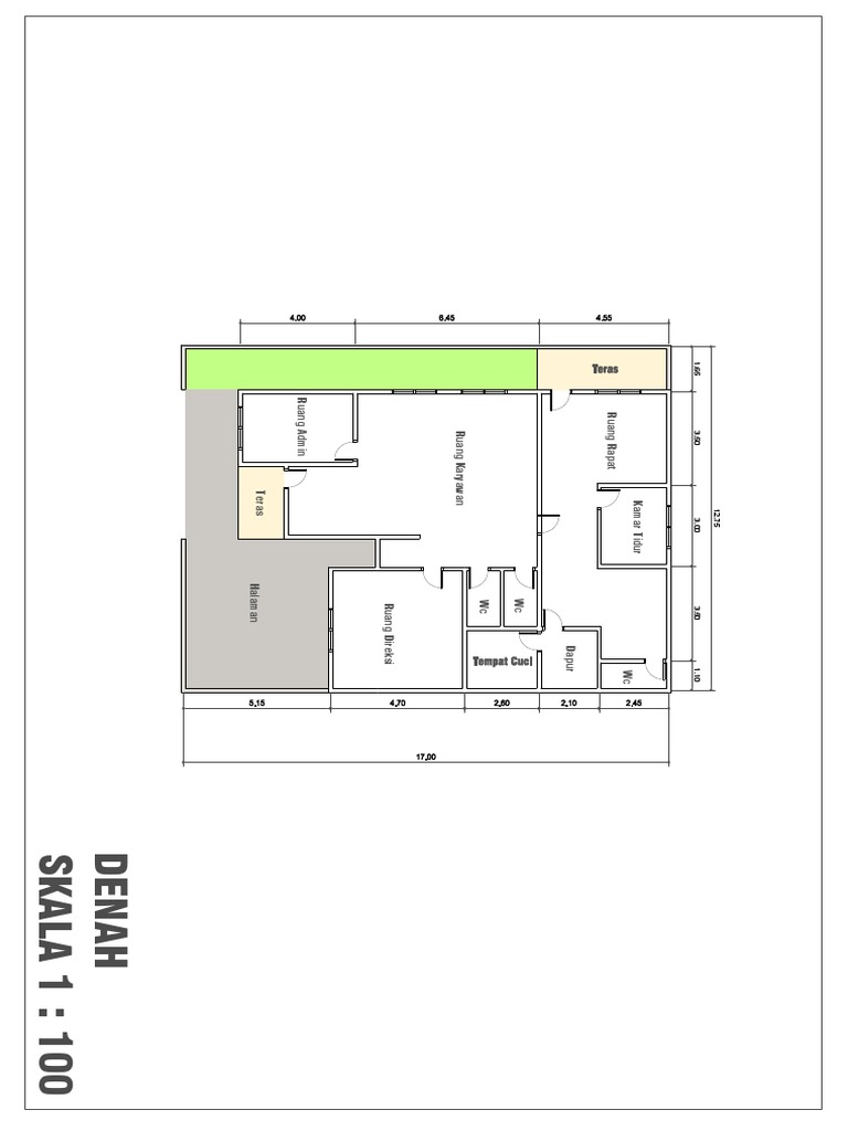 Denah Kantor Minimalis Sederhana | PDF