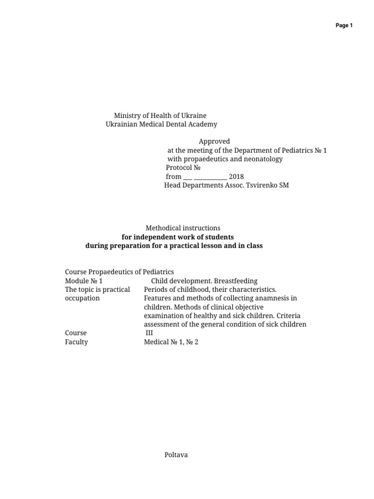 Propeduetic Pediatrics Class 1 | PDF | Fetus | Prenatal Development