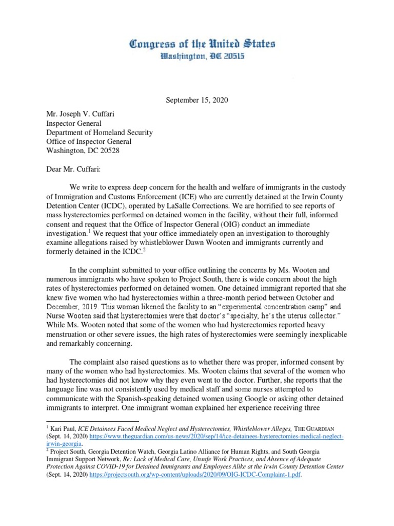 House OIG Letter | PDF | Democratic Party (United States) | American ...