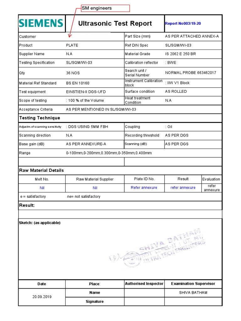 UT Report - Example | PDF | Applied And Interdisciplinary Physics ...