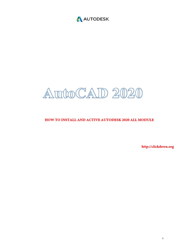 How To Install and Active Autodesk 2020 | PDF | Autodesk | Software ...