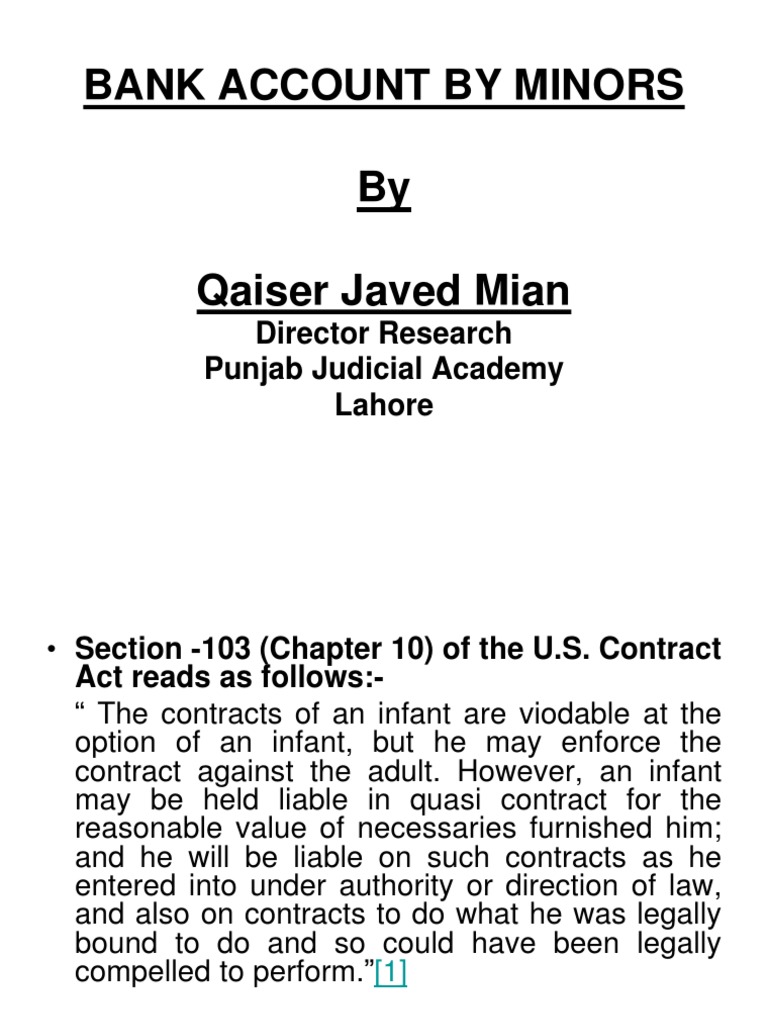 Bank Account by Minors 2 PDF | PDF | Government | Justice