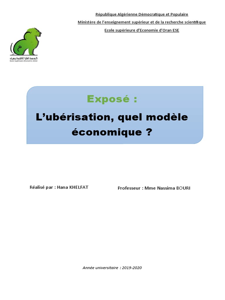 L'ubérisation : définition et enjeux | PDF | Business | Secteurs du service