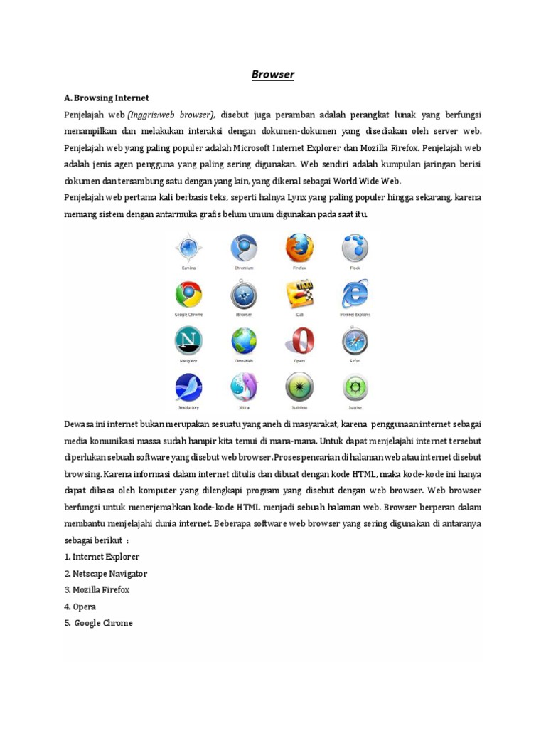 Panduan Lengkap Penggunaan Browser | PDF