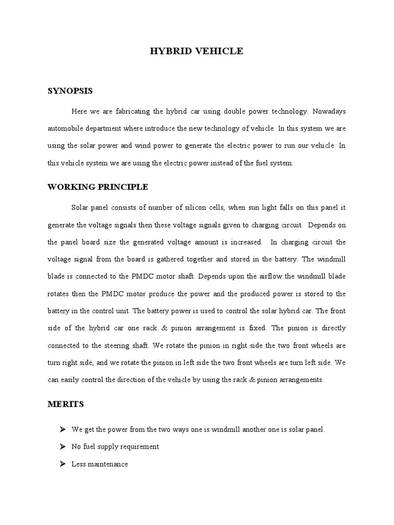 7.hybrid Vehicle | PDF