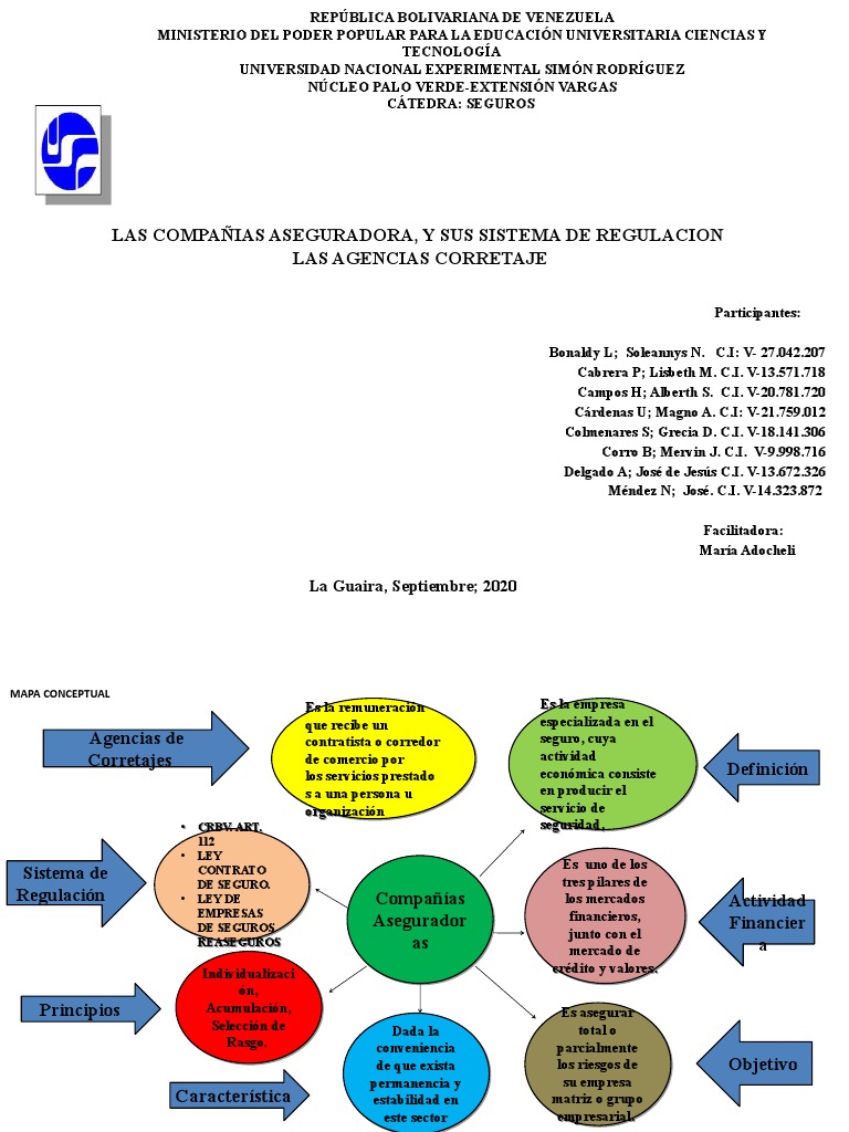 Mapa Conceptual Compañias Aseguradora | PDF | Seguro | Reaseguro