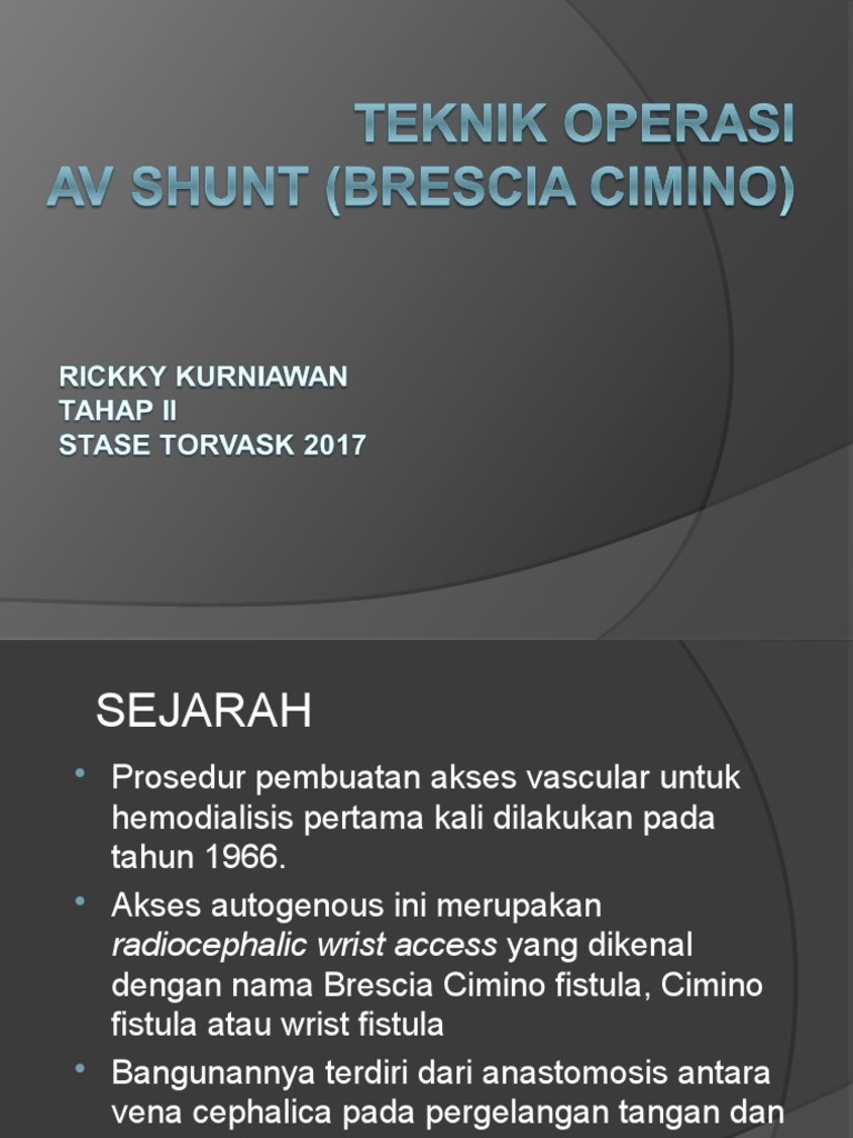Av Shunt | PDF