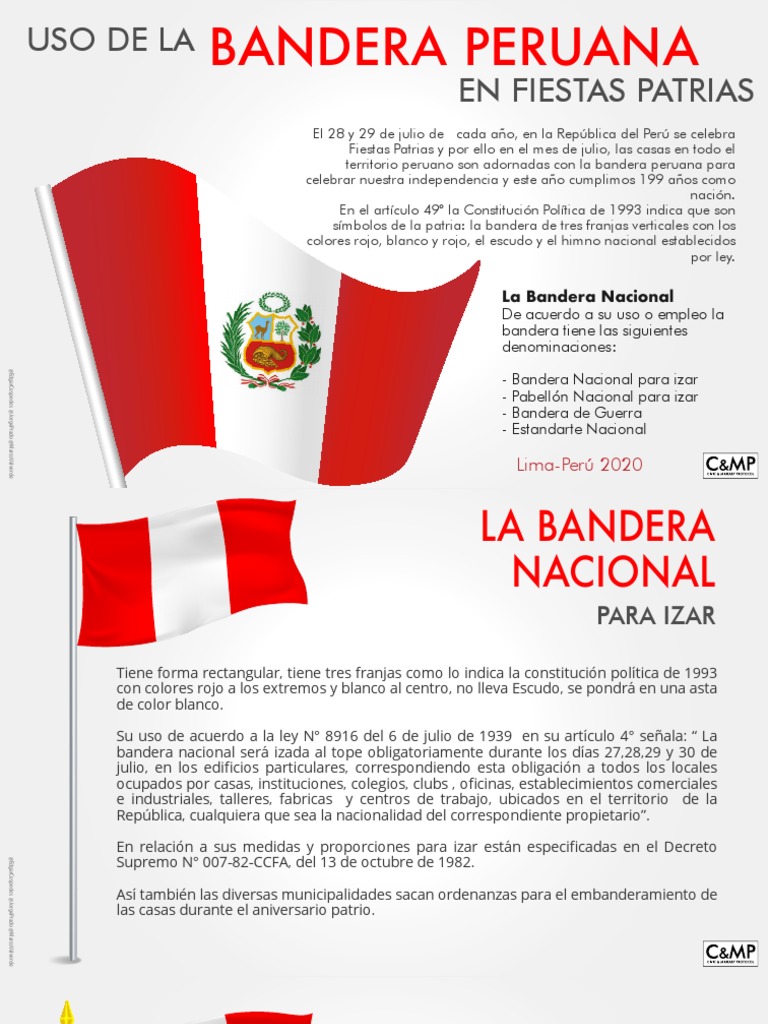 Infografía de la Bandera Peruana en Fiestas Patrias | PDF | Bandera ...