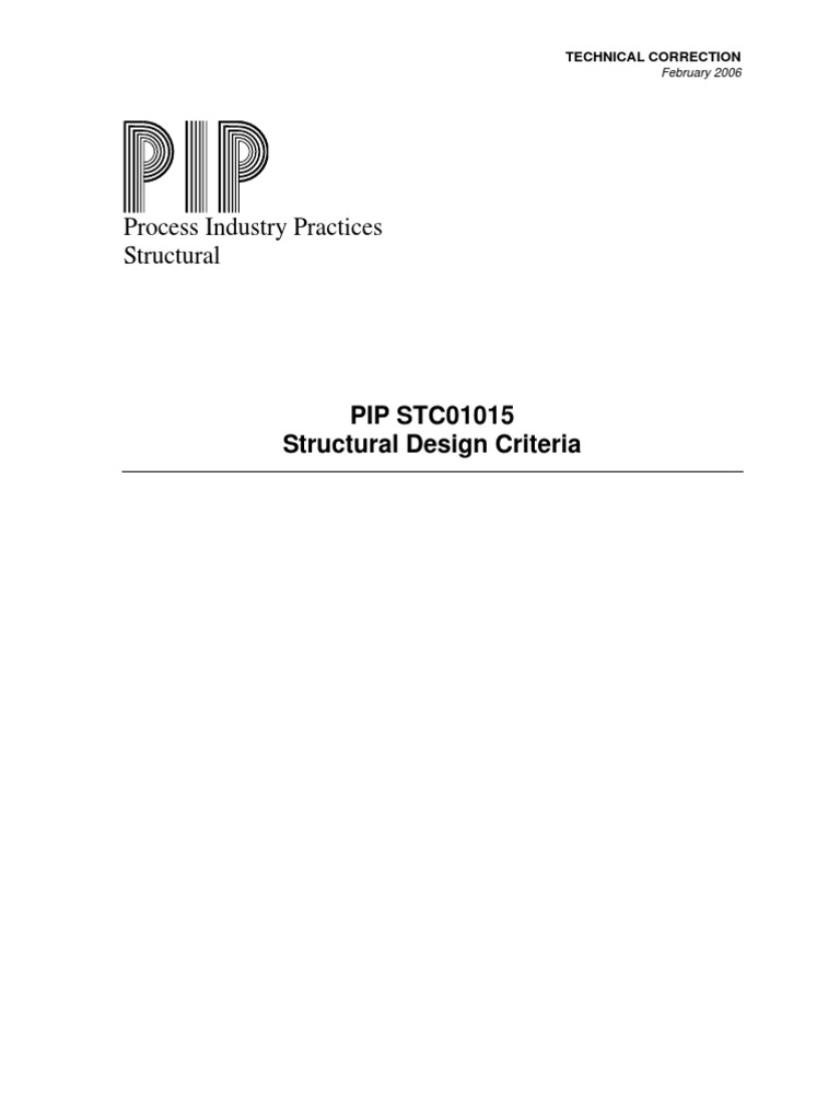 PIP STC01015 Structural Design Criteria | Structural Load | Friction