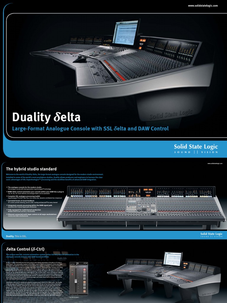 SSL Duality Delta | PDF | Sound Production | Signal Processing