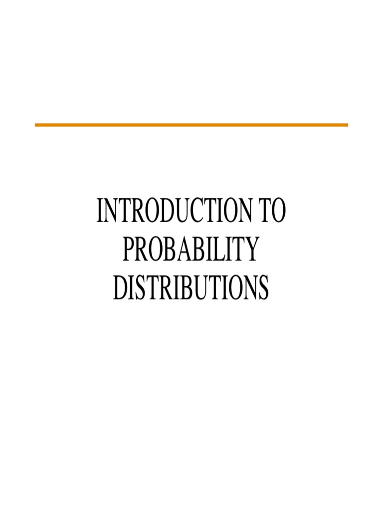 Introduction To Probability Distributions | PDF | Statistical Inference ...