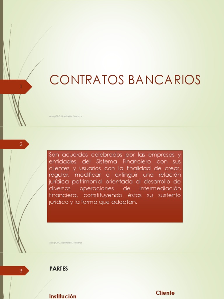 Contratos Bancarios PDF | PDF | Contabilidad | Servicios financieros