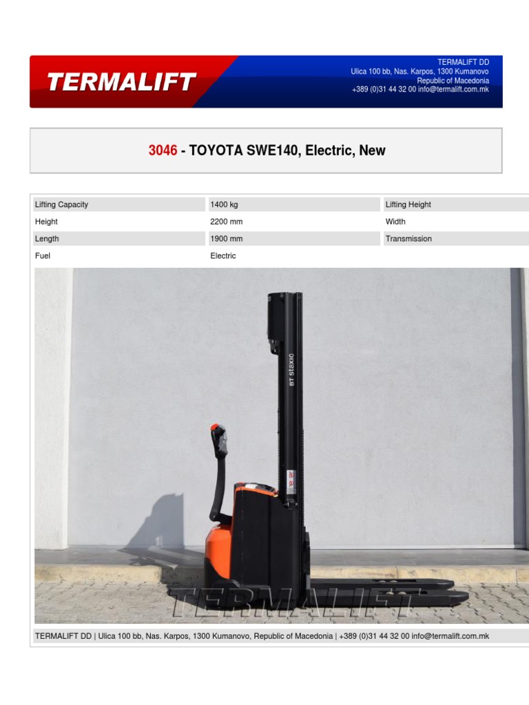 3046 Toyota SWE140 | PDF