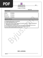 Super 30 Entrance Examination Sample Paper | PDF | Watt | Hydrogen