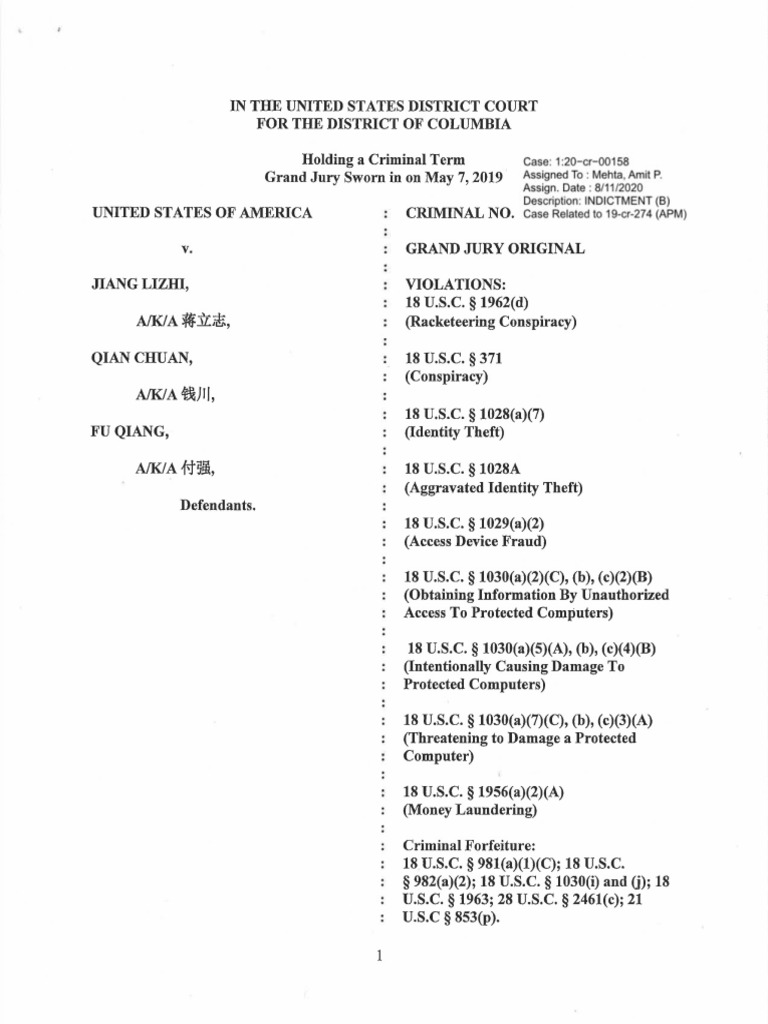 Chengdu 404 Network Technology Indictment | PDF | Ransomware | Malware