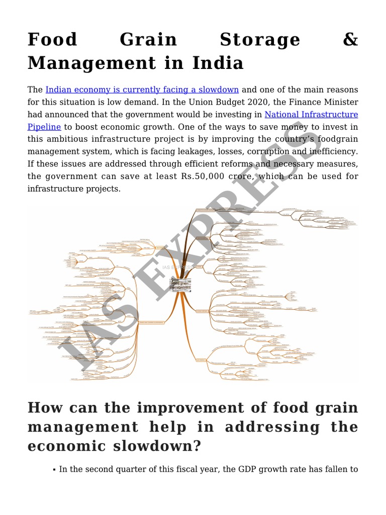 Ias Express: Food Grain Storage & Management in India | PDF | Warehouse ...