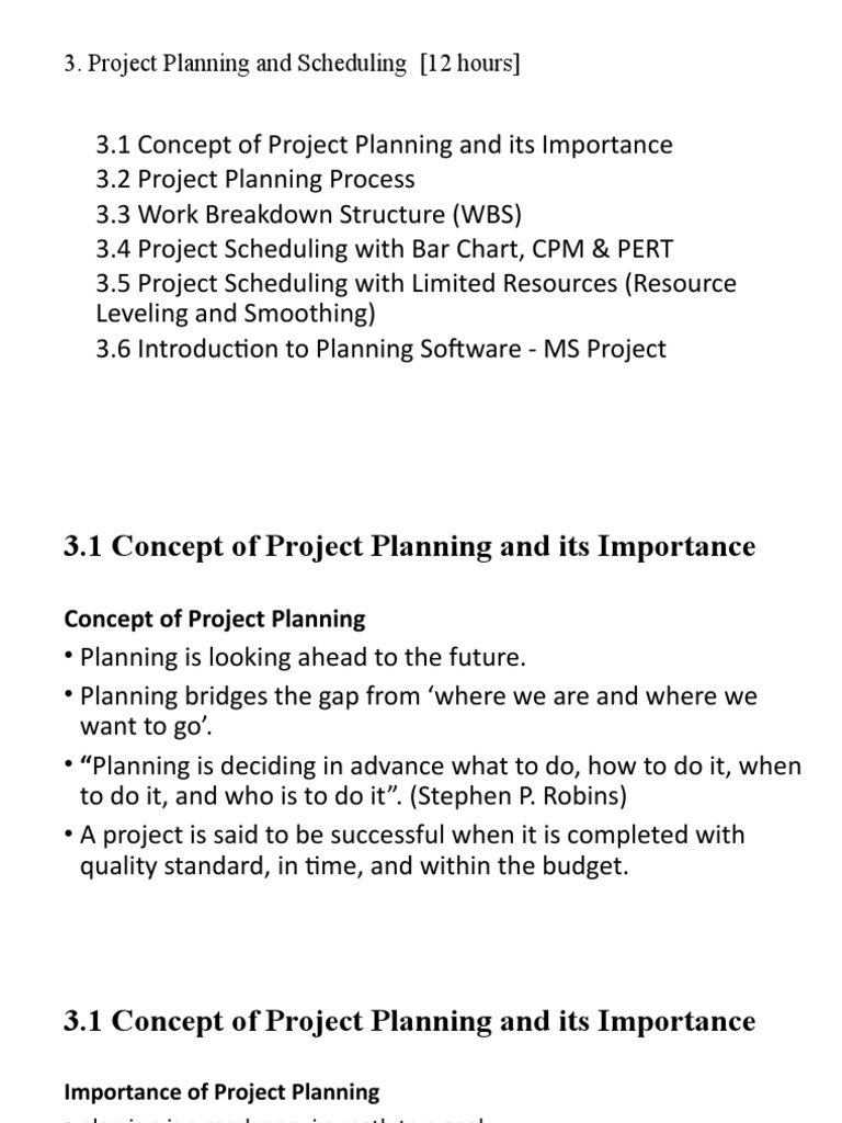 Project Planning & Scheduling Guide | PDF | Project Management | Computing