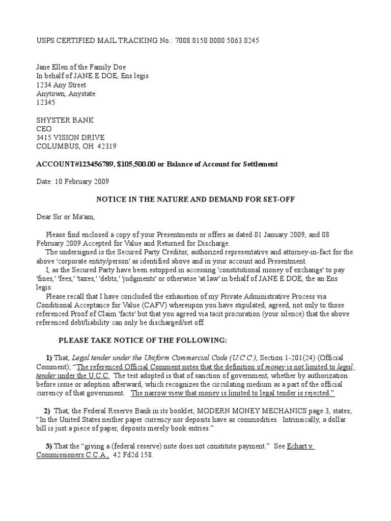 (2) noticeletter | Legal Tender | Money