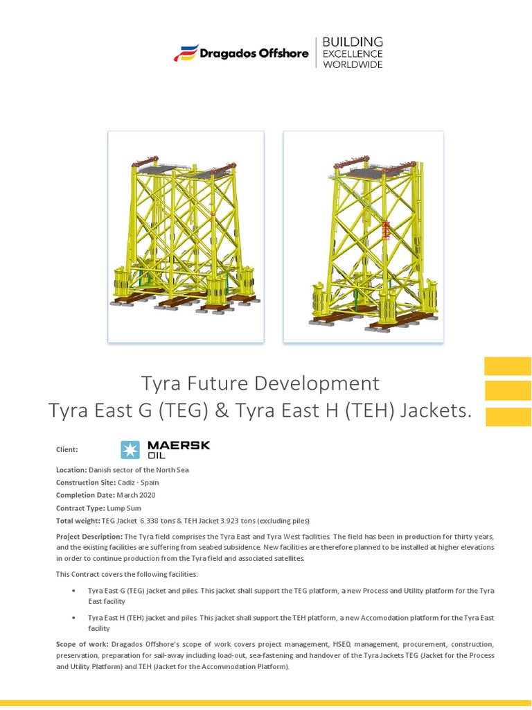 Tyra Future Development Tyra East G (TEG) & Tyra East H (TEH) Jackets | PDF