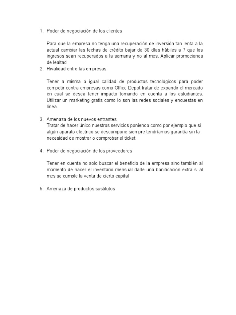 Poder de Negociación de Los Clientes | PDF