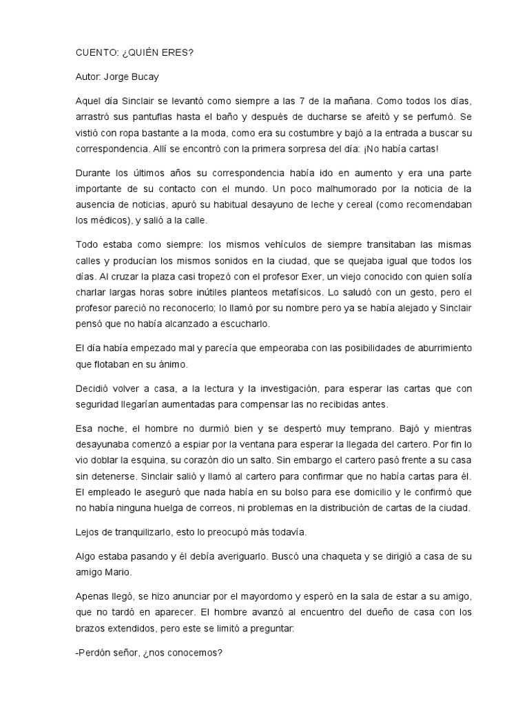 CUENTO Quien Eres | PDF