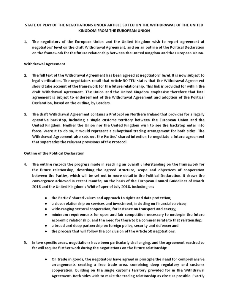 14 November Joint Statement | PDF | Negotiation | Policy