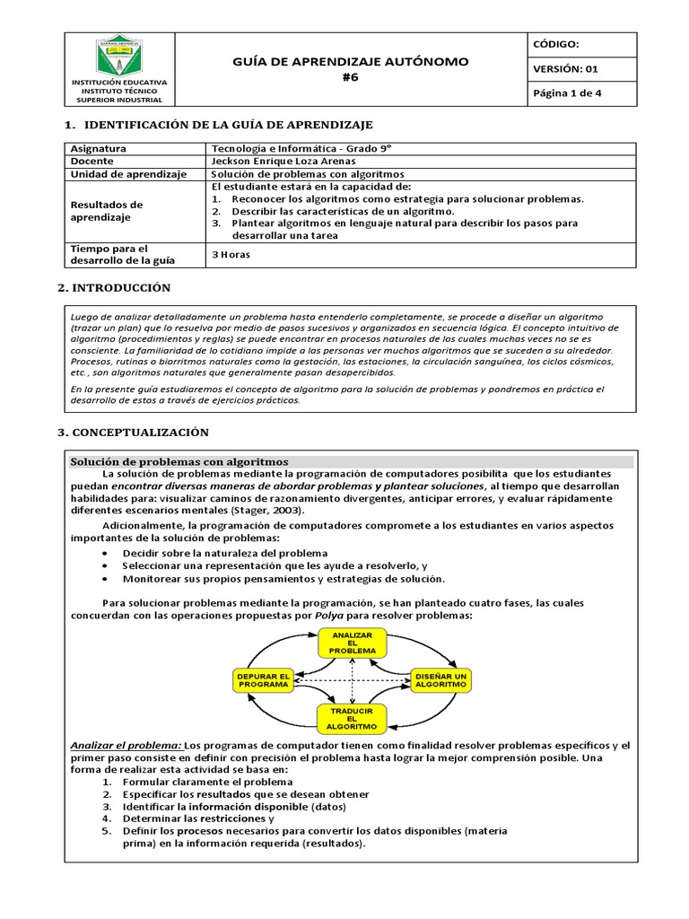 Foto Cuadrp PDF | PDF | Algoritmos | Programación de computadoras