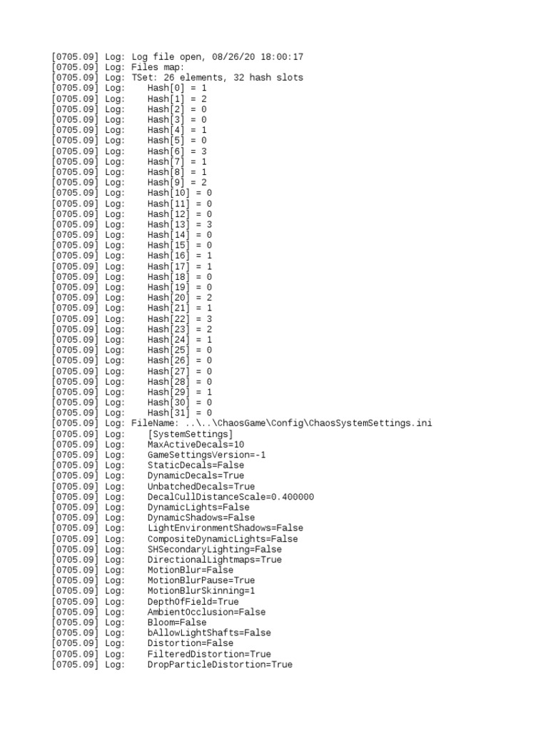 UE3 Auto Report Ini Dump 0004 | PDF | Computer Architecture | Computer Data