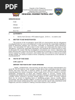 Report on Robbery Incident