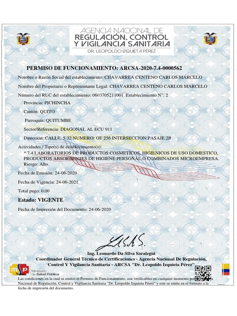 Anexo 2. - PERMISO ARCSA CCH PDF | PDF