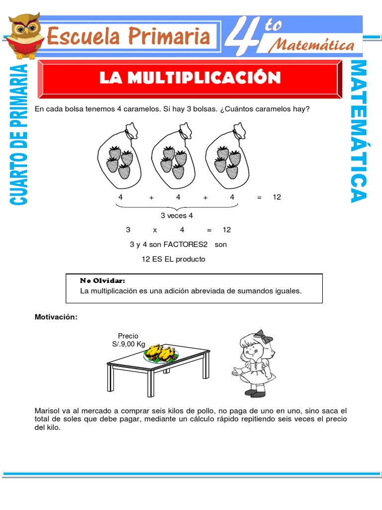 Que Es La Multiplicacion | PDF | Multiplicación | Número natural