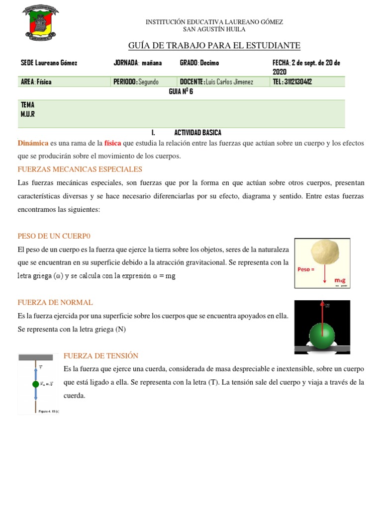 Fuerzas | PDF | Las leyes del movimiento de Newton | Fuerza