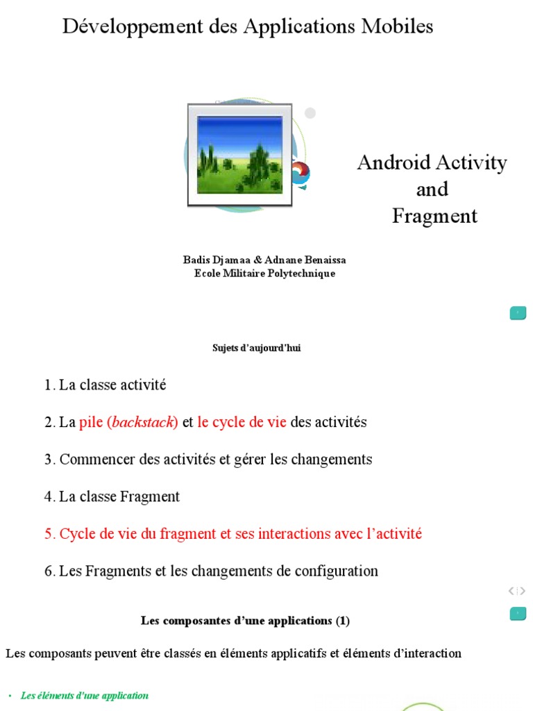 3 Application Framework Activity | PDF | Android (Système d ...