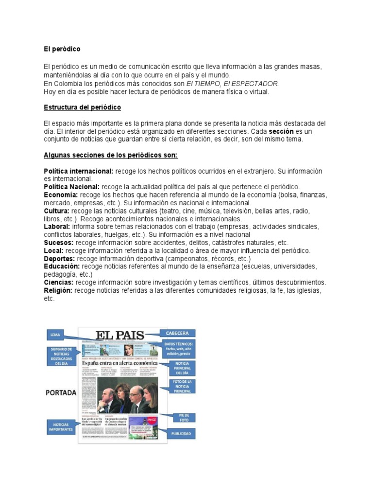 Medios de Comunicación: El Periódico | PDF