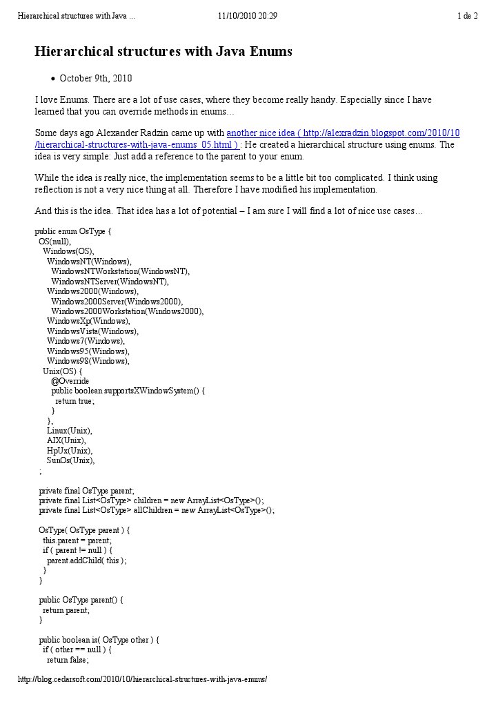 Hierarchical Structures With Java Enums | PDF | Boolean Data Type | Unix