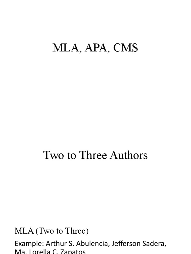 Mla, Apa, CMS | PDF Mla, Apa, CMS | PDF