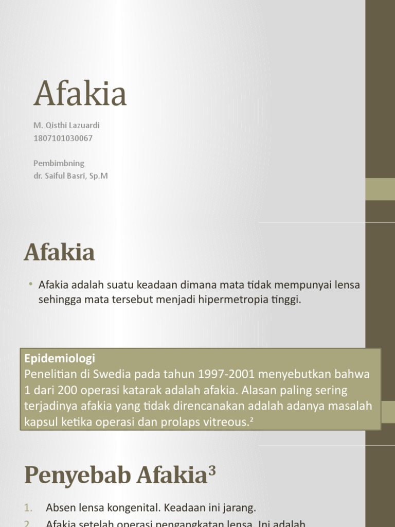 Afakia | PDF | Sains & Matematika