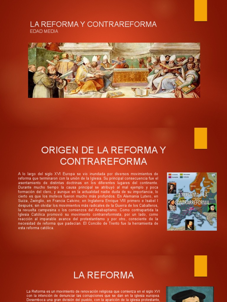 LA REFORMA Y CONTRAREFORMA.pptx | Contrarreforma | protestantismo