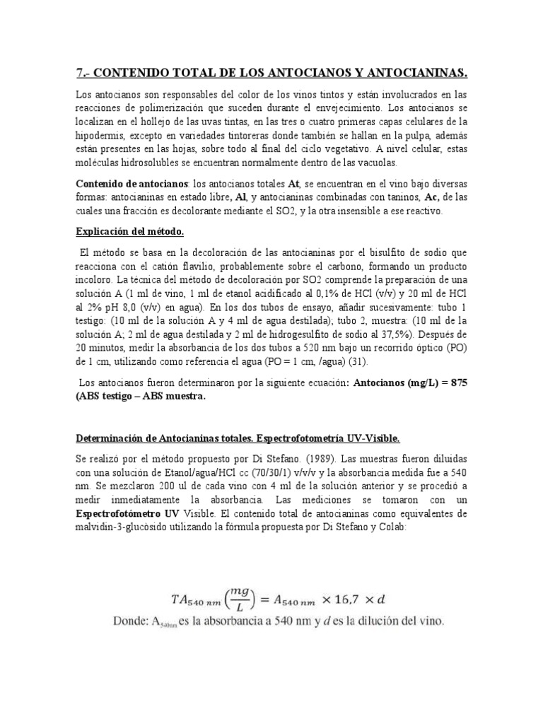 Antocianos y Antocianinas | PDF
