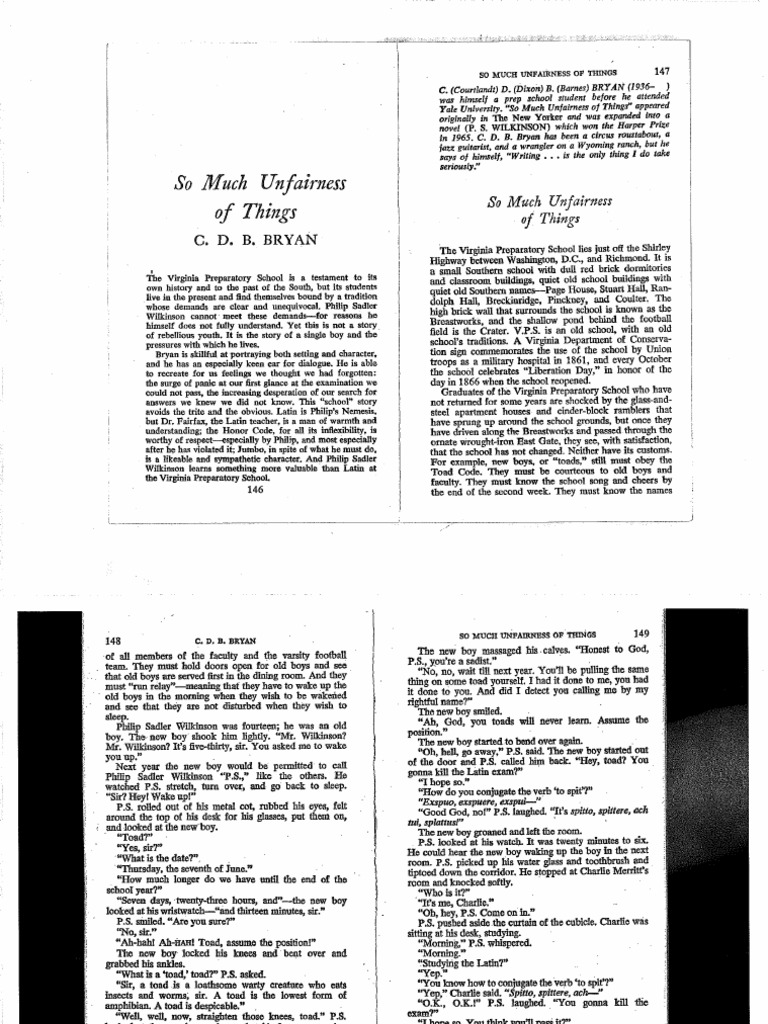 So Much Unfairness of Things4 PDF | PDF