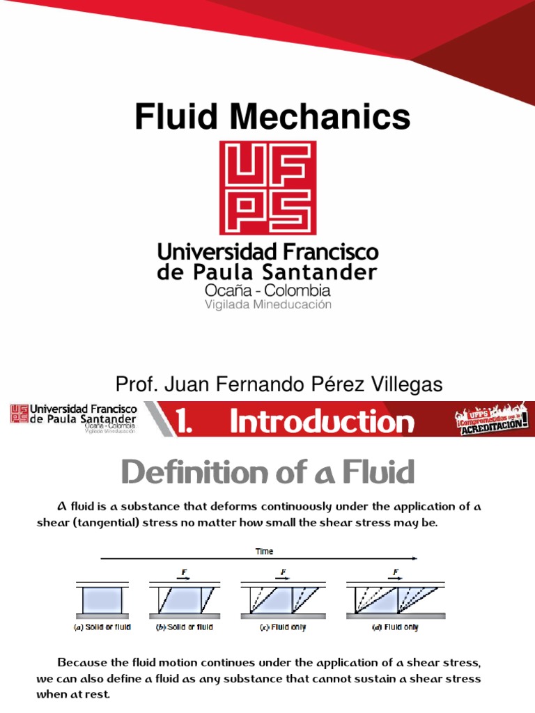 Class#1. Definition of A Fluid | Download Free PDF | Fluid Dynamics | Fluid