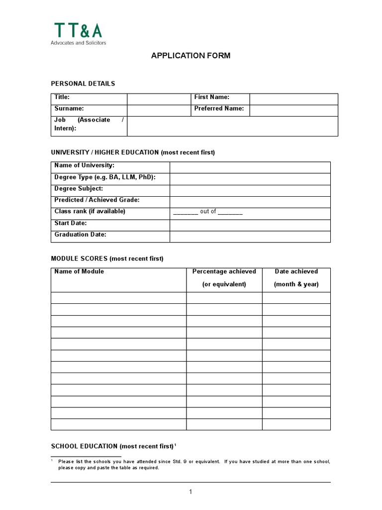 Application Form: - Out of | PDF | Bachelor Of Arts | Academic Degree