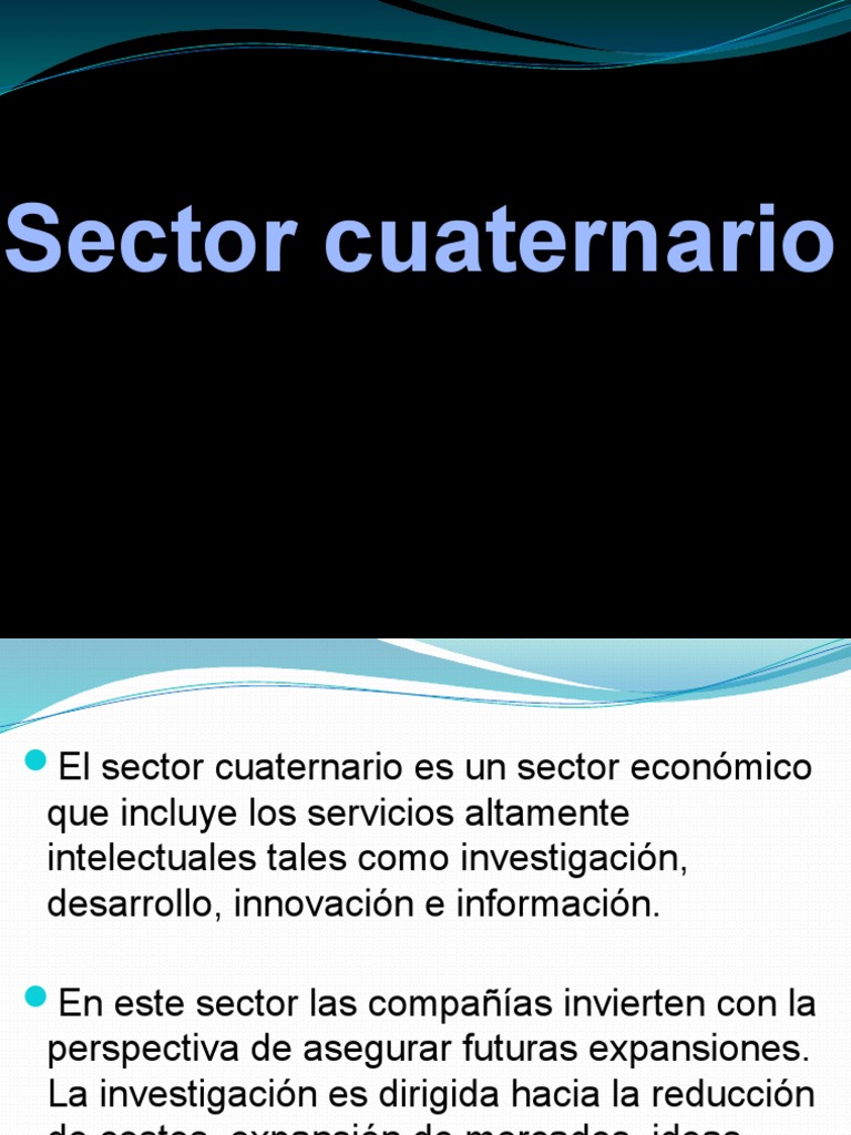 Sector Cuaternario | PDF | Science | Ciencia y Tecnología