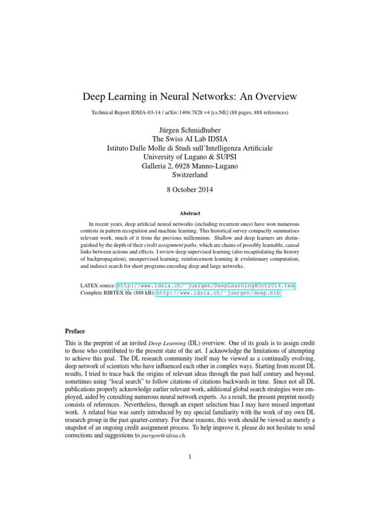 Deep Learning Neural Networks Overview | PDF | Deep Learning ...