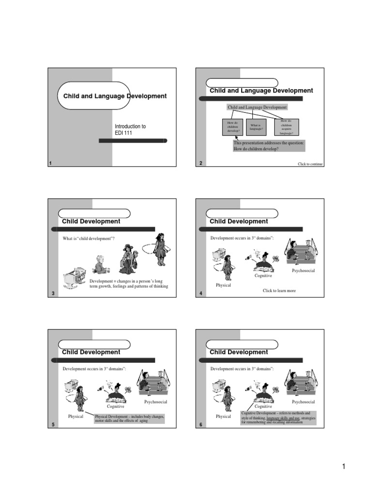 Child and Language Development Child and Language Development | PDF ...