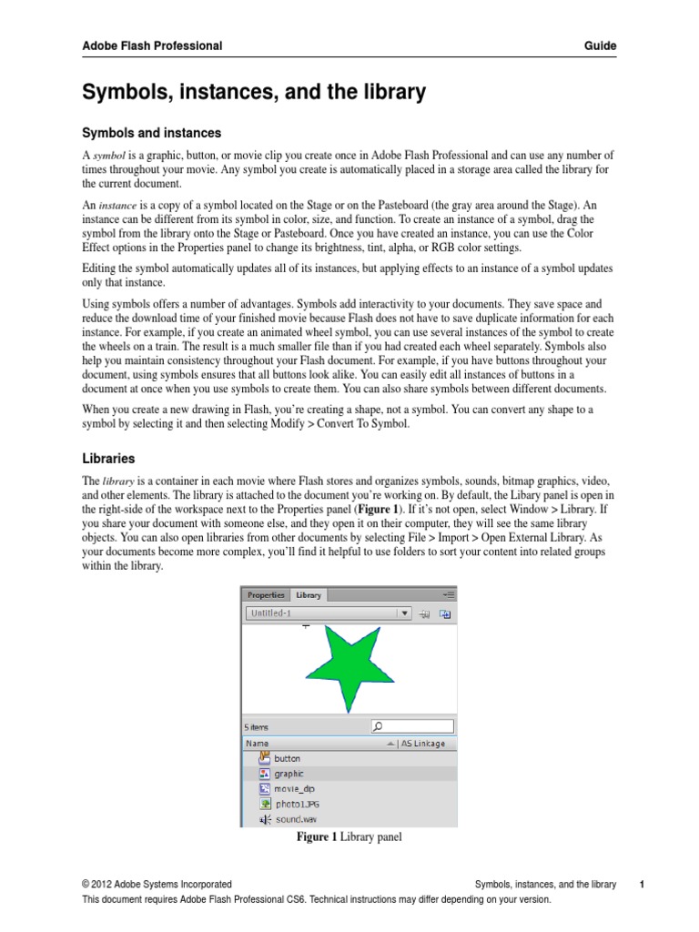 Symbols, Instances, and The Library | PDF | Library (Computing) | Adobe ...