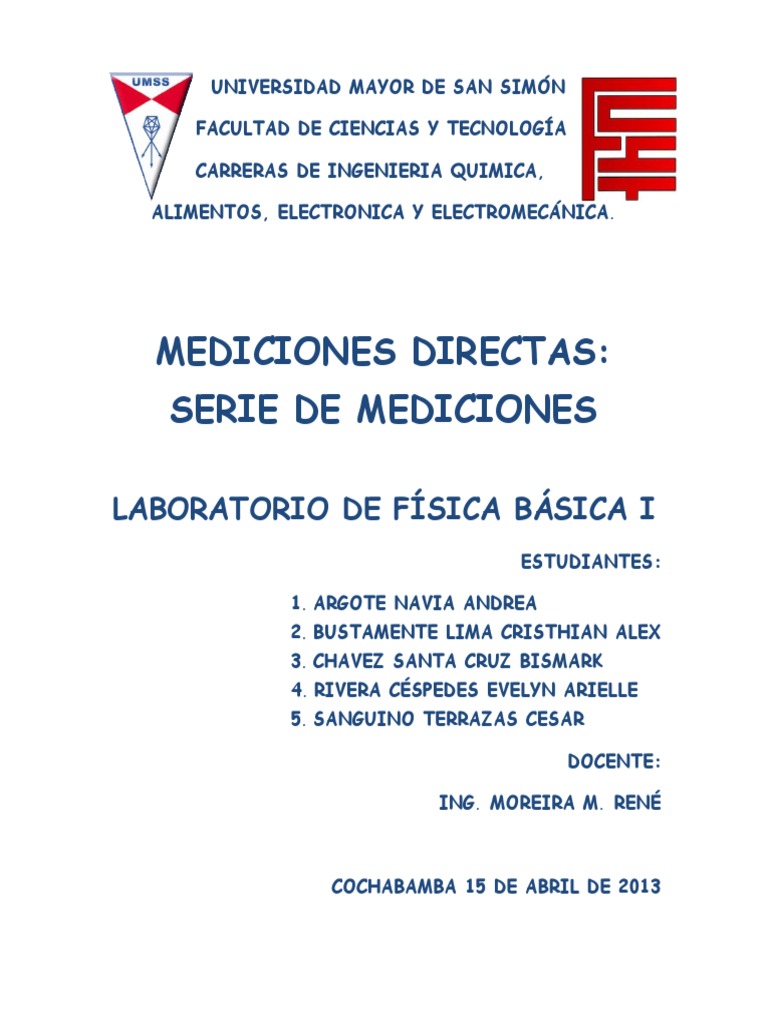2 Medidas Directas Serie de Mediciones | PDF | Medición | Análisis