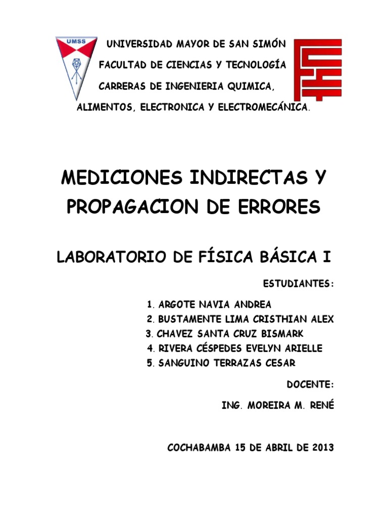 Medición Indirecta y Errores en Volumen y Densidad | PDF | Densidad ...