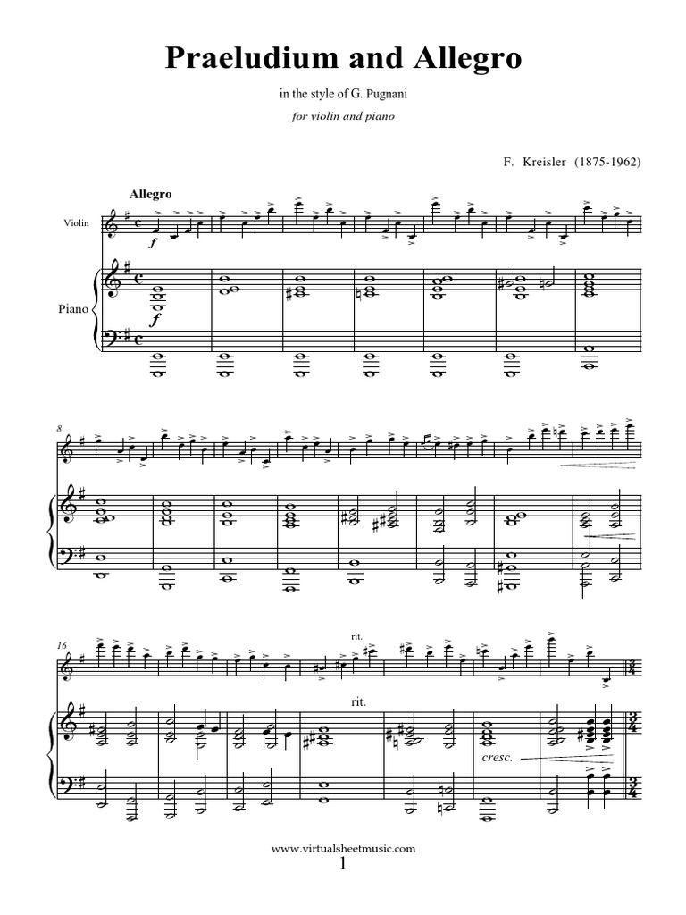 Praeludium and Allegro | PDF | Composers | Music