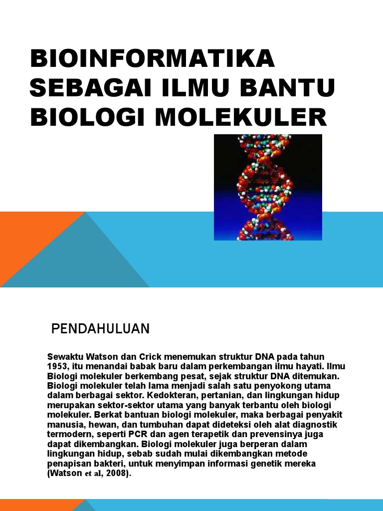 Bioinformatika SBG Ilmu Bantu Biologi Molekuler | PDF